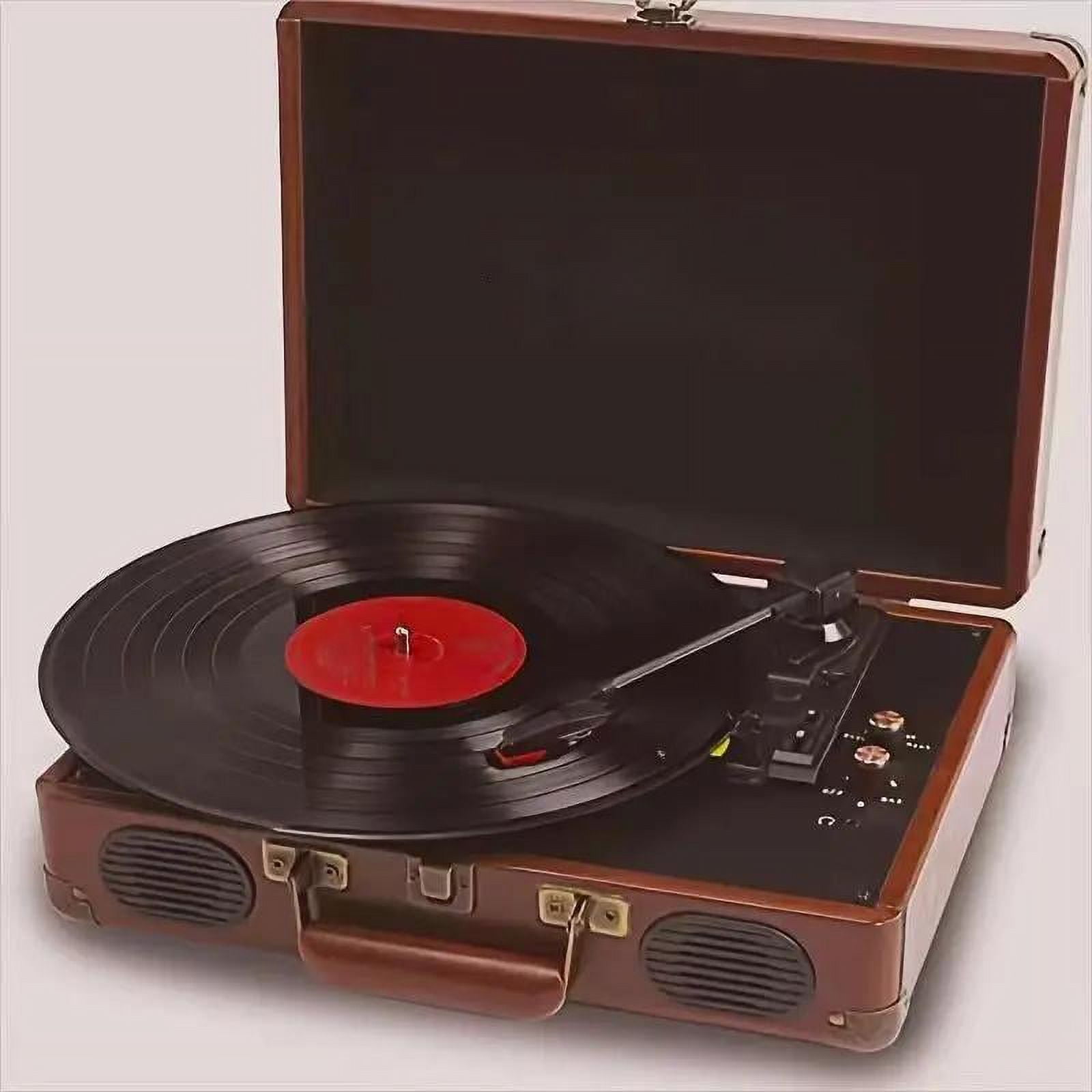 Vinyl Record Player C260, 3-Speed Bluetooth Vintage Turntable, Record Player with Speakers RCA ...