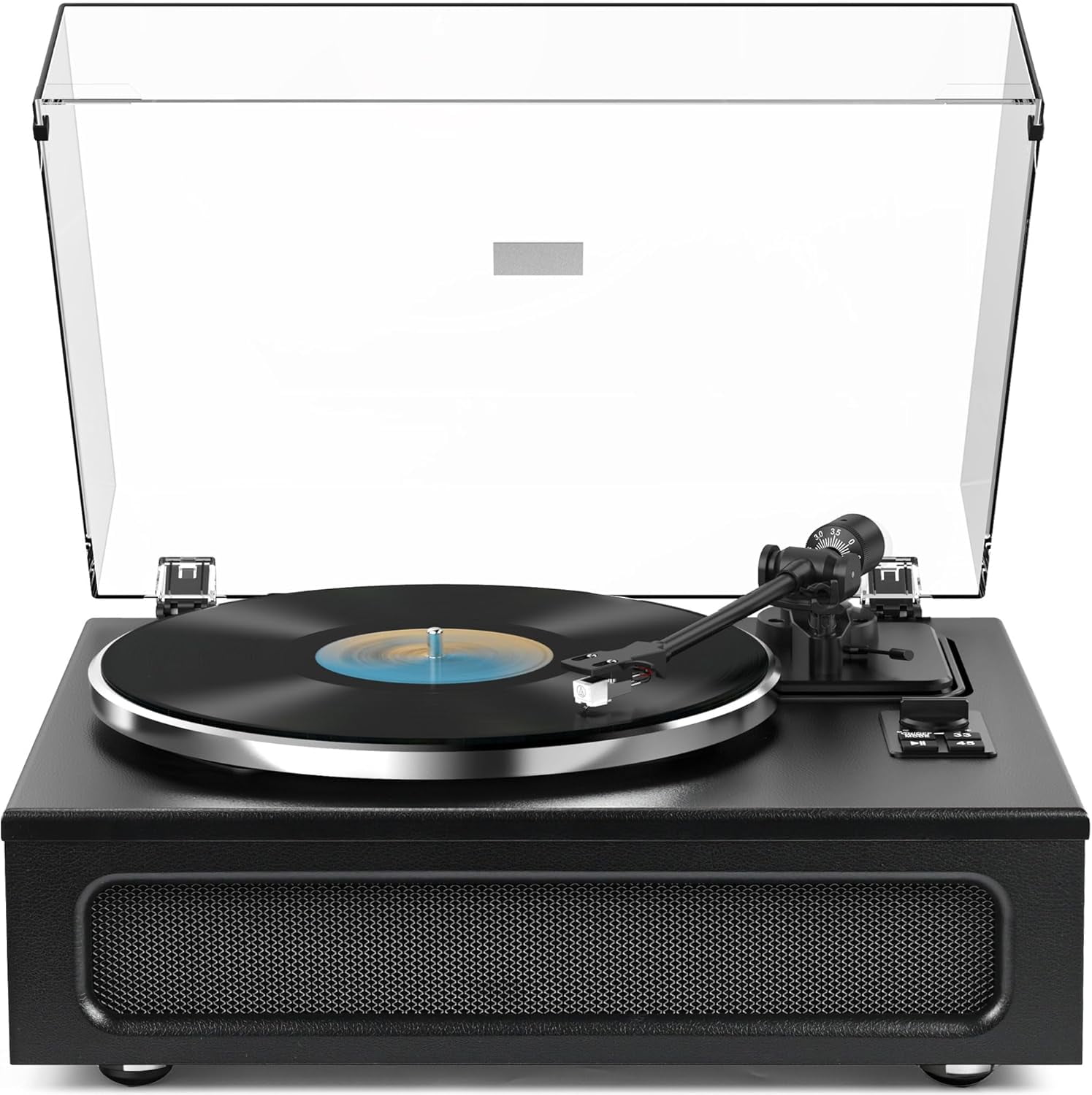 Vinyl Record Player with Four Stereo Speakers Belt Drive Turntables for ...