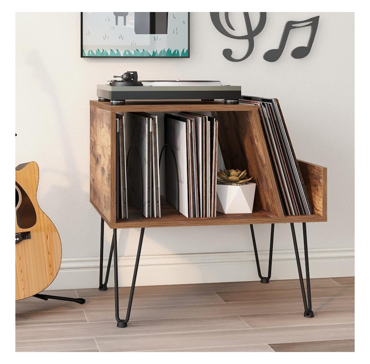 Vinyl Record Player Stand Turntable Stand LPs Album Storage Cabinet ...