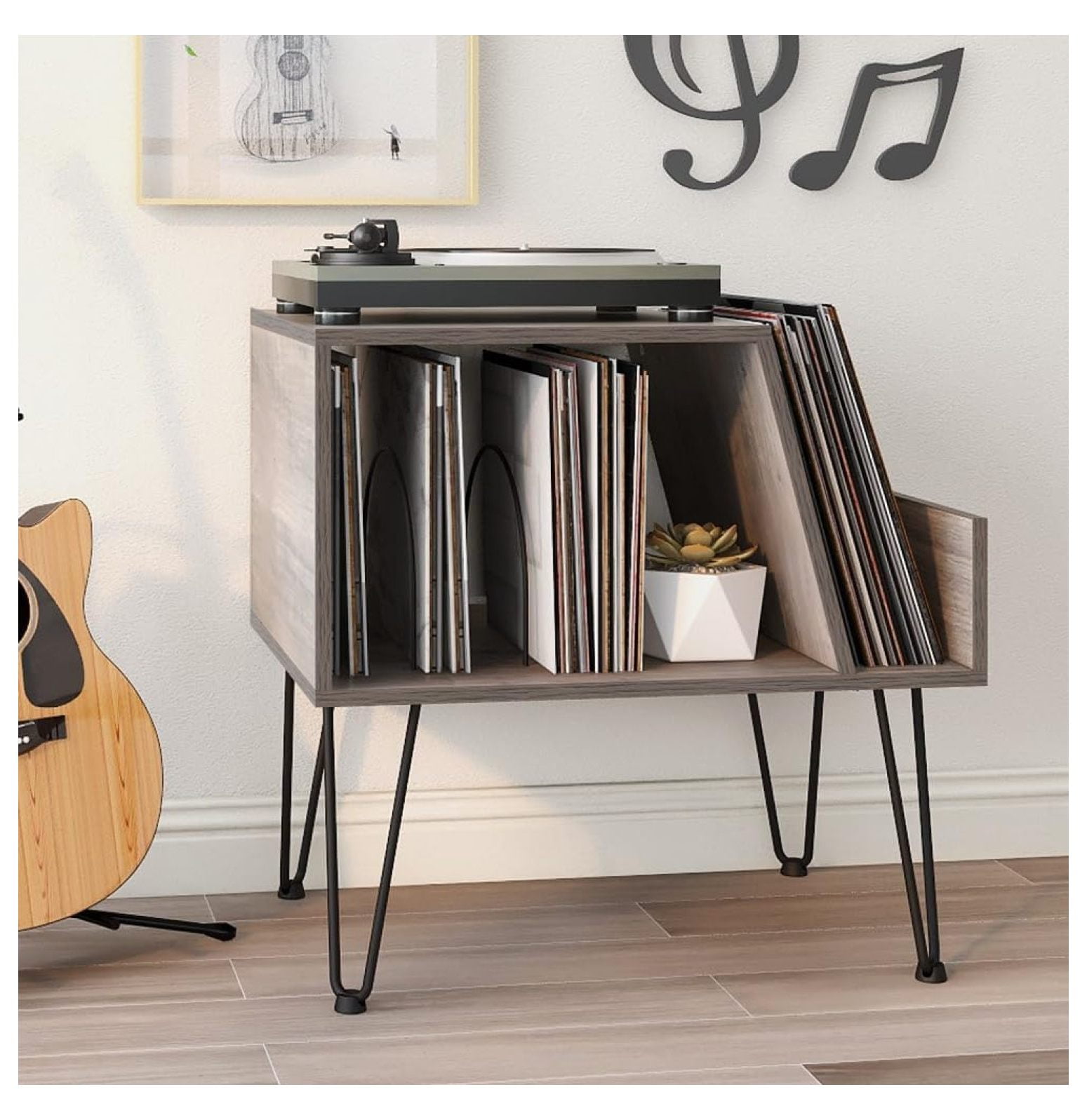 Vinyl Record Player Stand Turntable Stand LPs Album Storage Cabinet ...