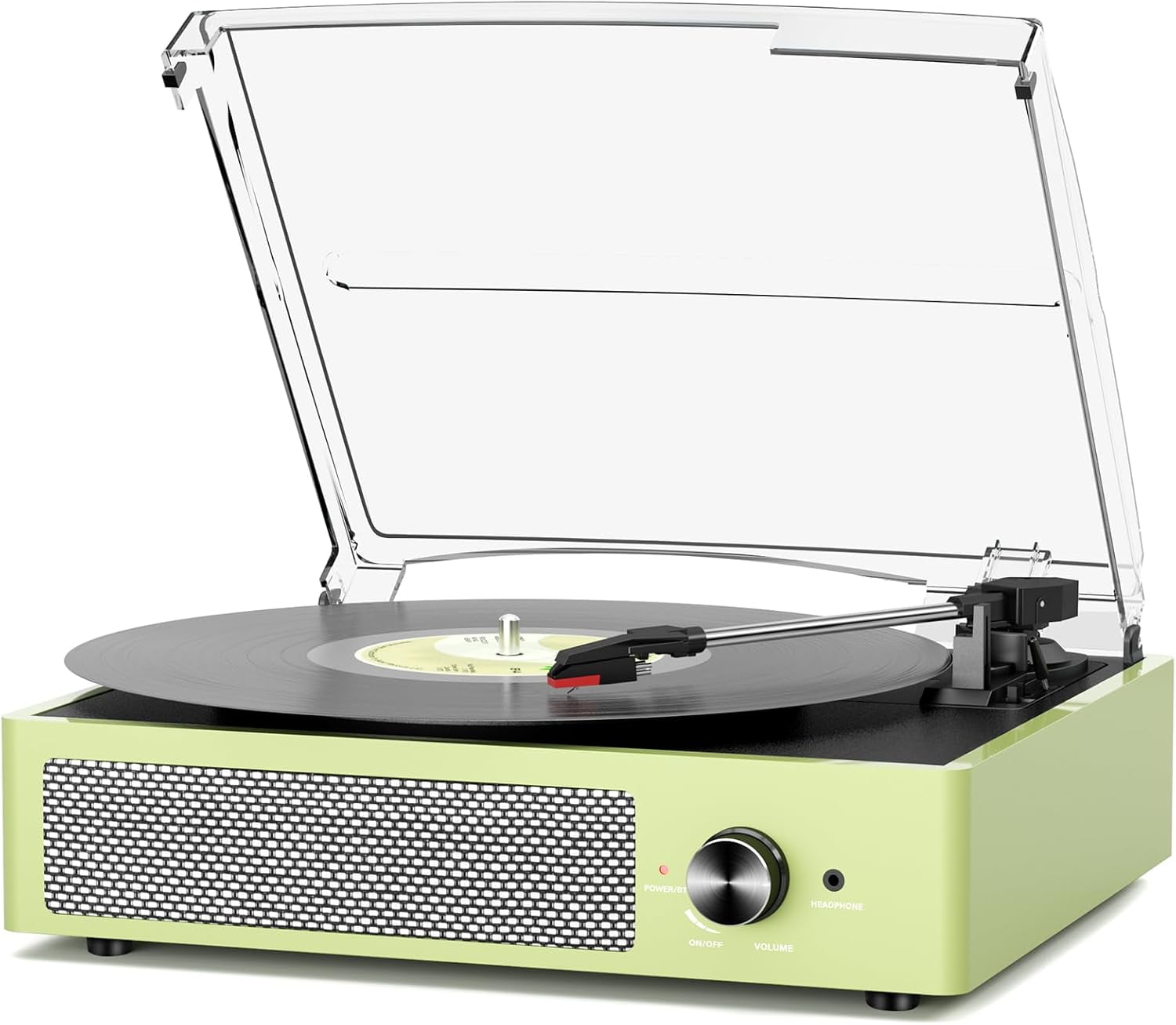 Vinyl Record Player Turntable with Built-in Bluetooth Receiver & 2 ...