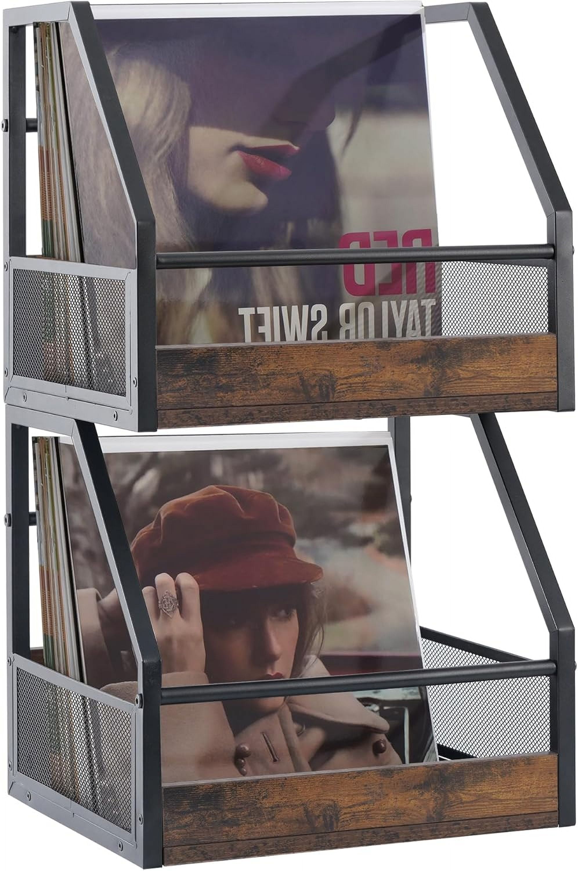 Vinyl Record Storage, 2 Pack Record Holder Wall Mount, Vinyl Holder for ...