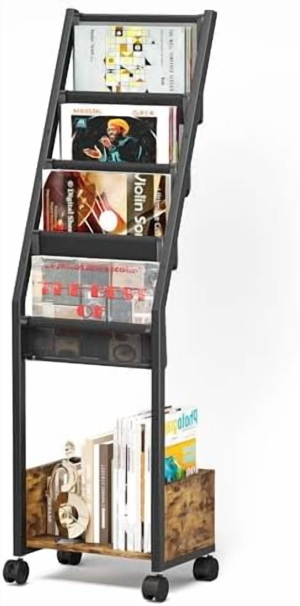 Vinyl Record Storage,4 Tier Record Holder with Vinyl Holder Display ...