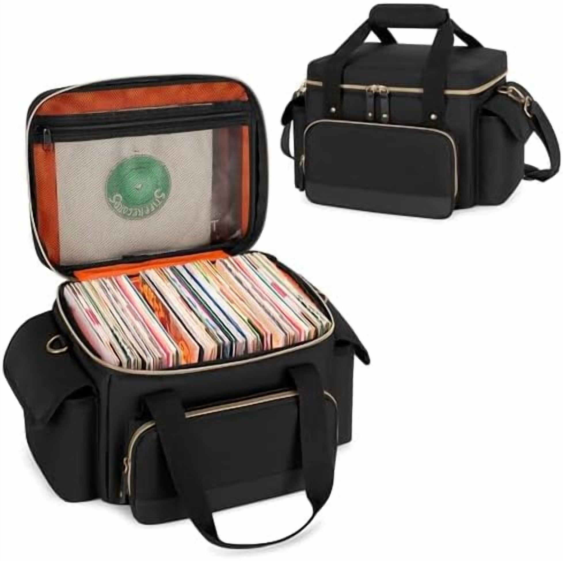 Vinyl Record Storage Box for 7 Inch Records, Album Storage Carrying Bag ...