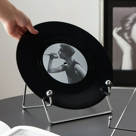 Vinyl Record Storage Holder, Metal Record storage rack, book reading ...