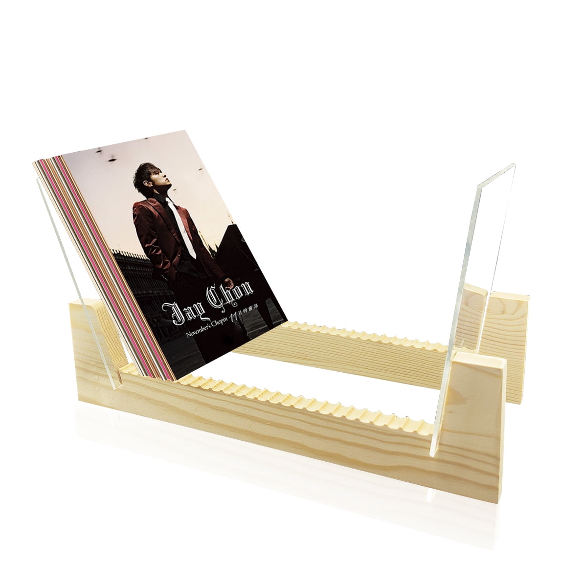 Vinyl Record Storage Holder Vinyl Record Display Stand Wooden Album ...
