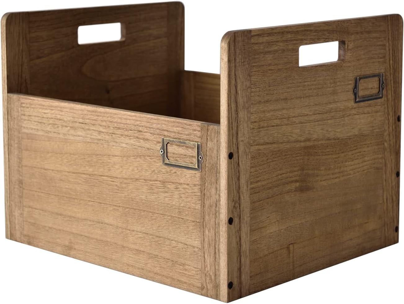 Vinyl Record Storage Organizer Crate Wooden Record Storage Organizer ...