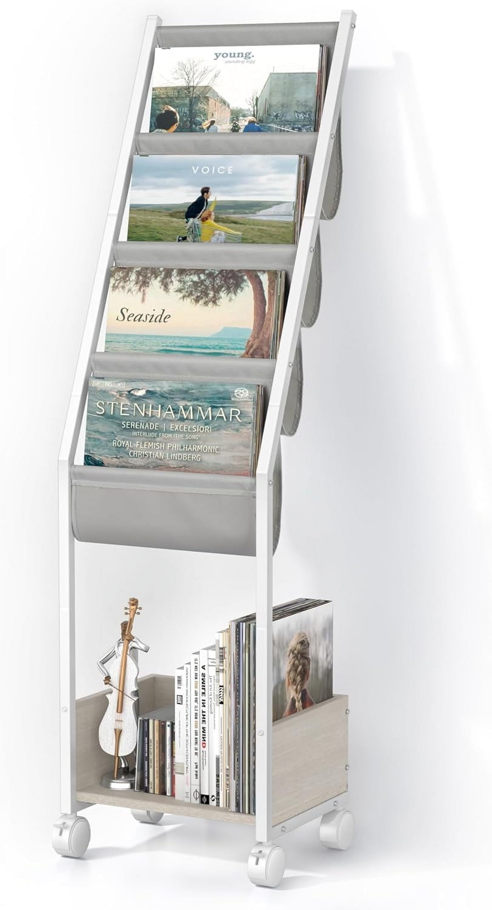 Vinyl Record Storage, Record Holder Up to 100 Albums, Record Stand with ...