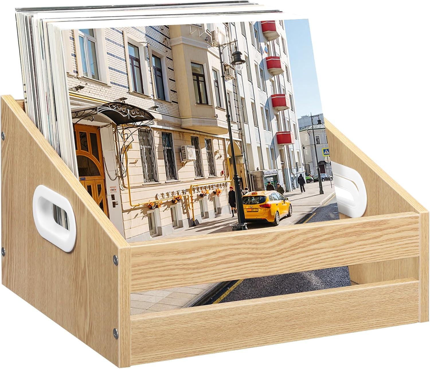 Vinyl Record Storage, Wooden Record Holder, Trapezoidal Vinyl Crates ...