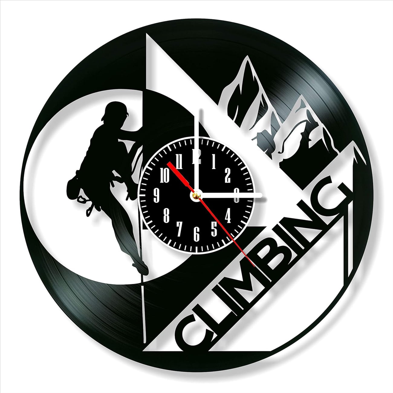 Vinyl Record Wall Clock Rock-climbing Style Silent Gift for Friend ...