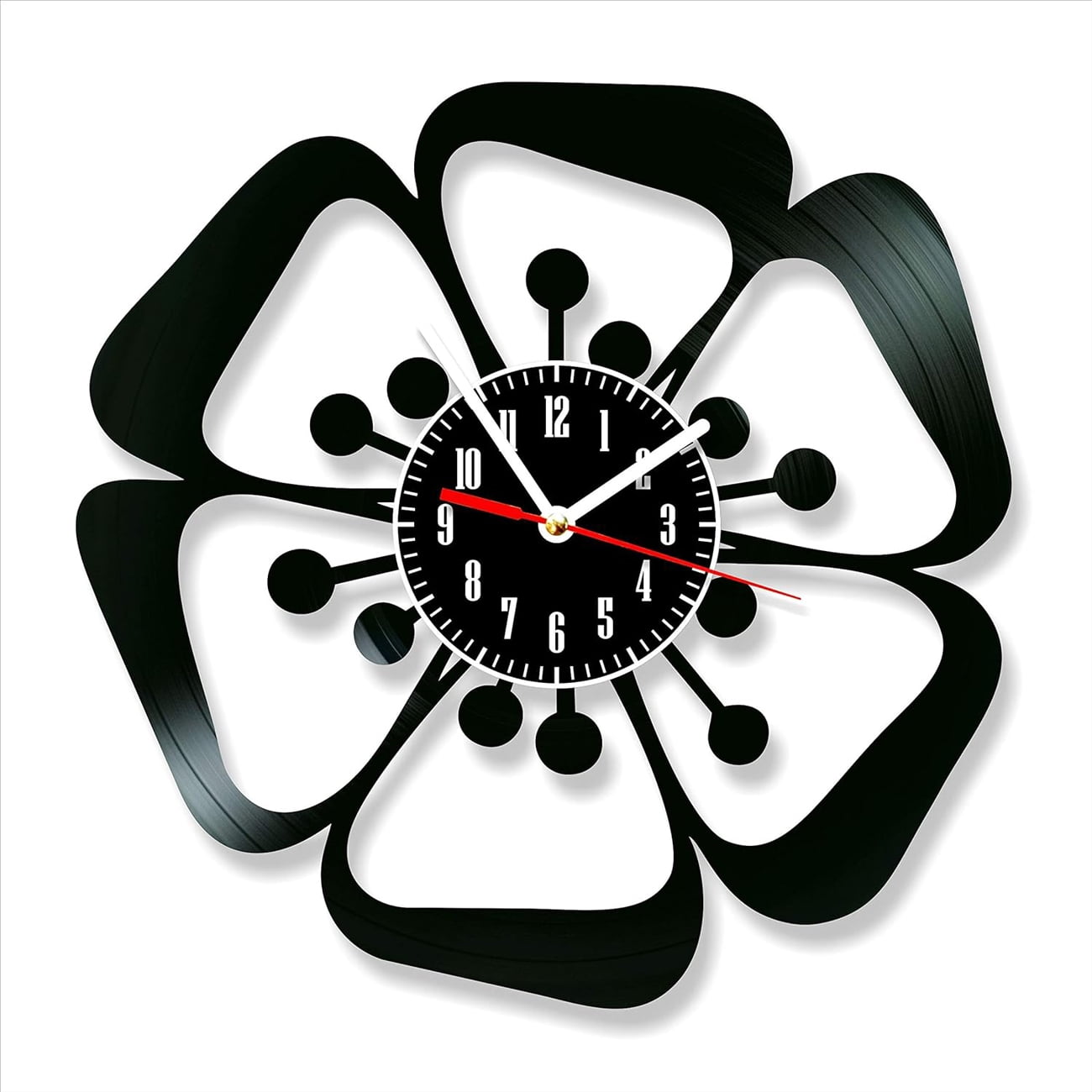 Vinyl Record Wall Clock Stamen Style Silent Gift for Friend Birthday ...