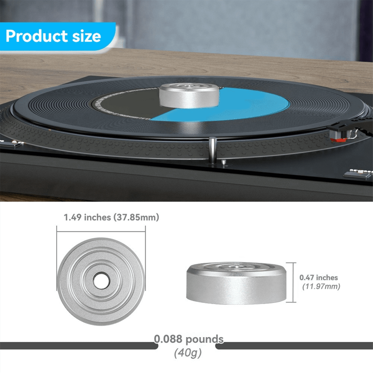 Vinyl Record Weight Stabilizer Disc Balanced Clamp for Turntable LP ...