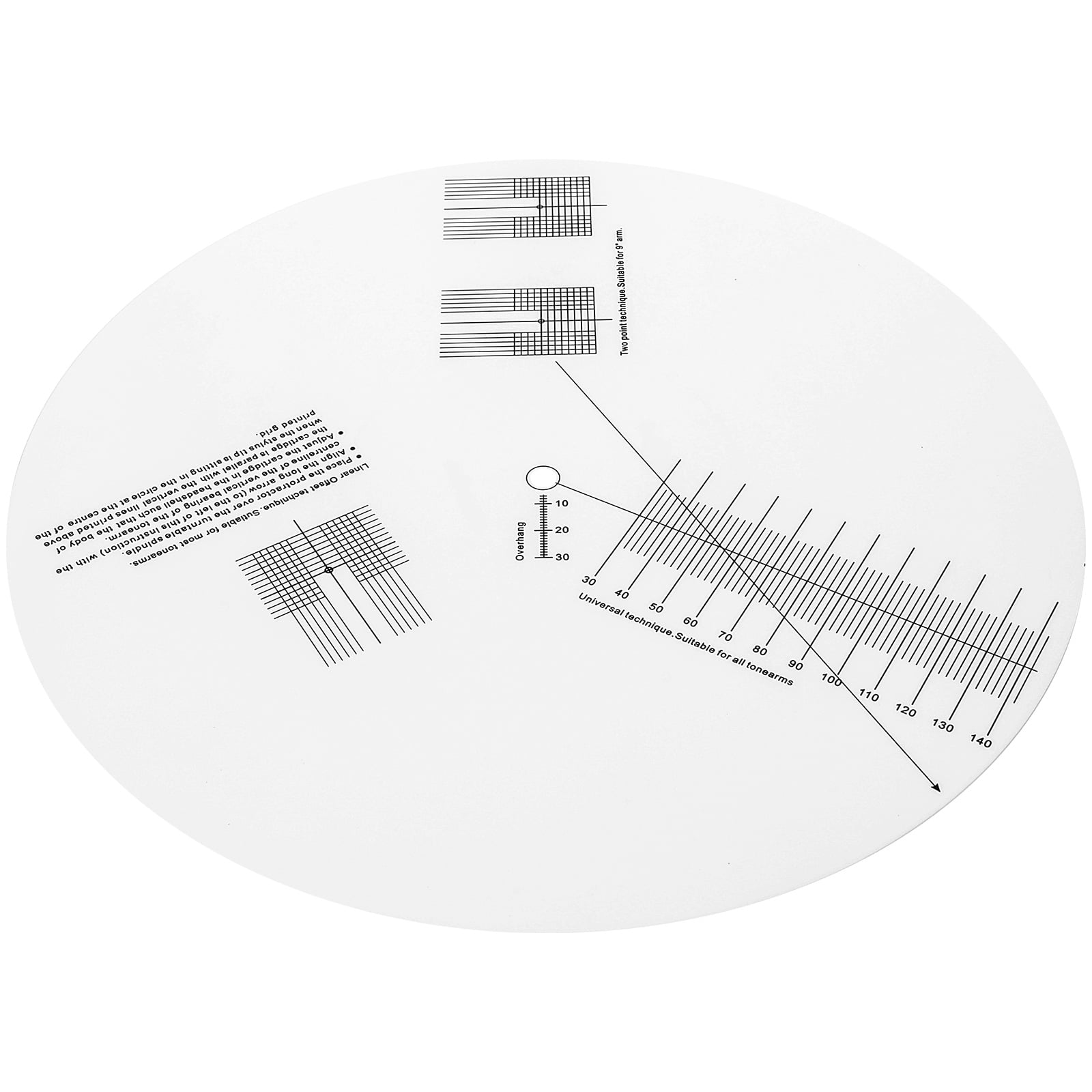 Vinyl Recorder Distance Gauge Protractor Adjustment Ruler for Turntable ...