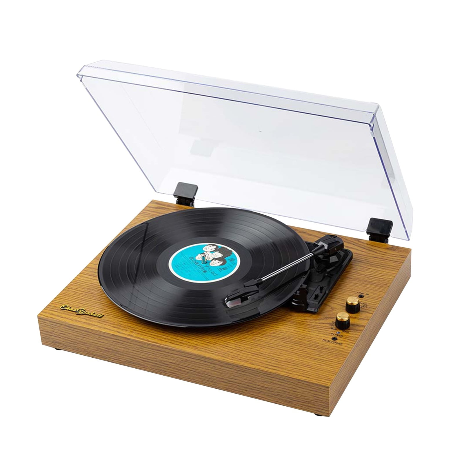Vinyl Records LP Turntable Retro Record Player Built-in Speakers ...