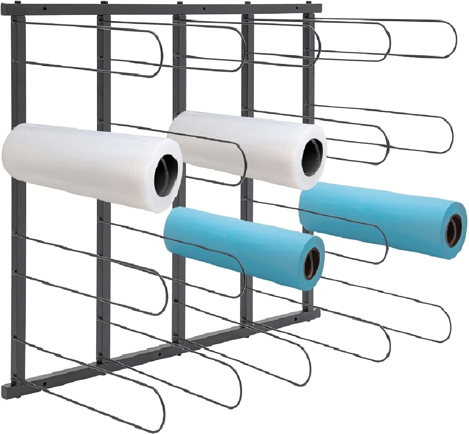 Vinyl Roll Wall Mount Storage Rack Black Blueprint Hanging Display Rack ...
