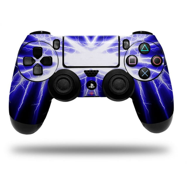 Vinyl Skin Wrap for Sony PS4 Dualshock Controller Lightning Blue ...