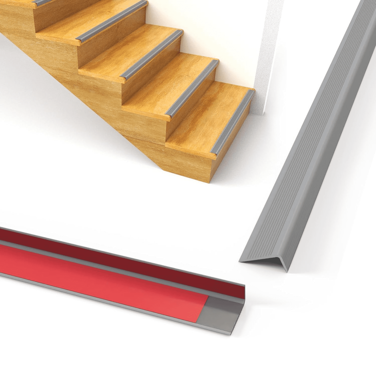 Vinyl Stair Nosing, 7Ft Self Adhesive Stair Edge Protector Stair Treads ...