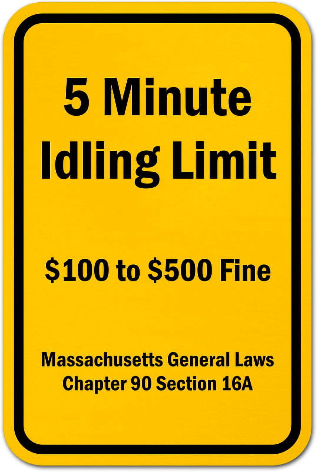 Vinyl Stickers - 5 Minute Idling Limit Sign - Safety and Warning ...