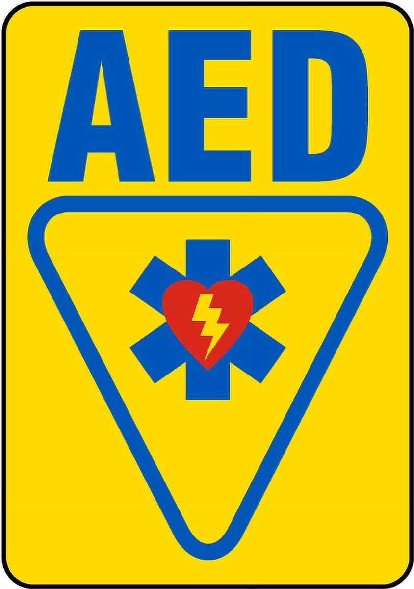 Vinyl Stickers - AED Sign 2-Safety and Warning Warehouse Signs Stickers ...