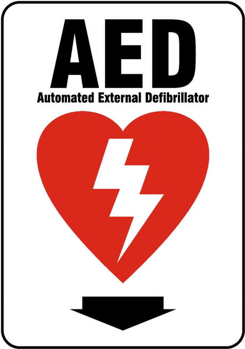 Vinyl Stickers - AED Sign 3-Safety and Warning Warehouse Signs Stickers ...