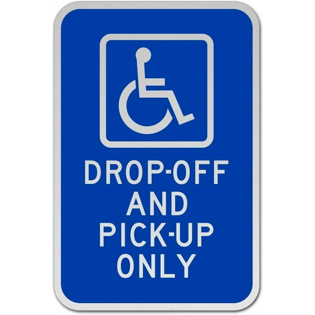 Vinyl Stickers - Accessible Drop-Off and Pick-Up Sign - Safety and ...