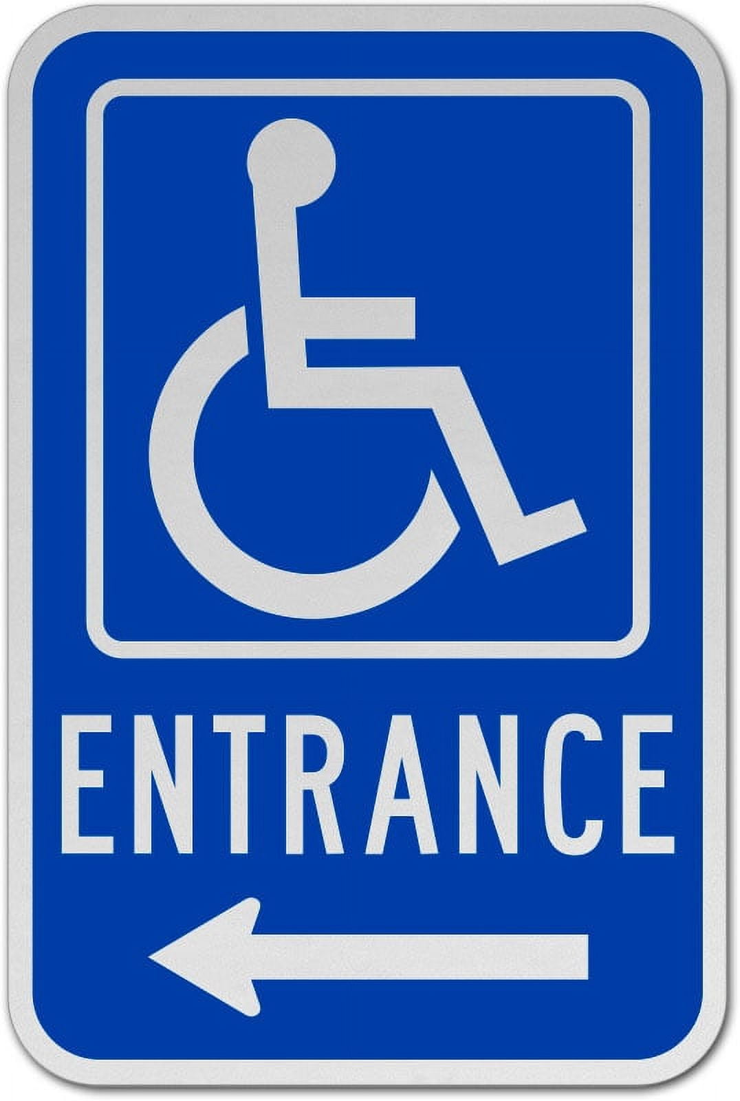 Vinyl Stickers - Accessible Entrance Sign (Left Arrow) - Safety and ...
