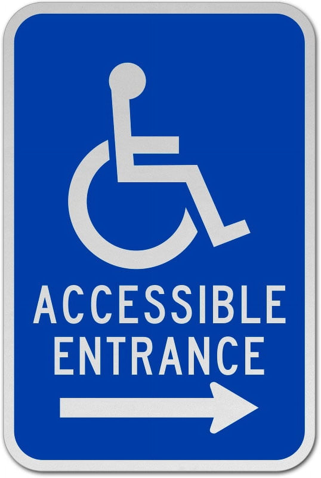 Vinyl Stickers - Accessible Entrance Sign (Right Arrow) 1 - Safety and ...