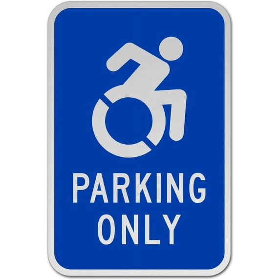 Vinyl Stickers - Accessible Parking Only Sign B3 - Safety and Warning ...