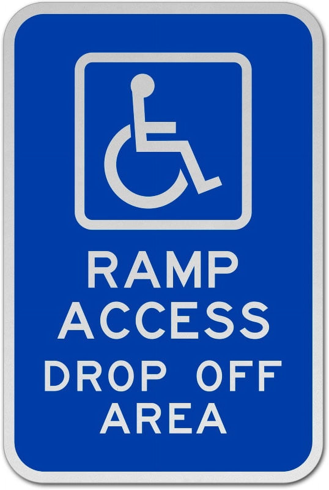 Vinyl Stickers - Accessible Ramp Access Drop Off Sign - Safety and ...