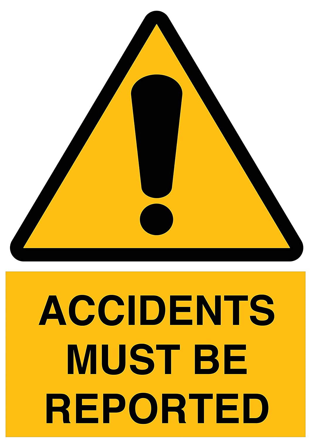 Vinyl Stickers - Accidents Must Be Reported Sign B9 - Safety and ...