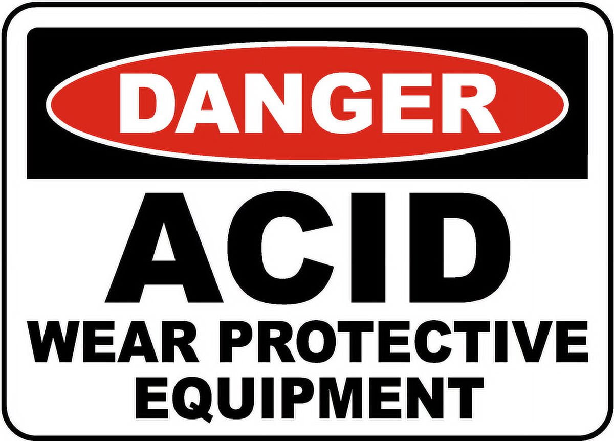 Vinyl Stickers - Acid Wear Protective Equipment Sign - Safety and ...