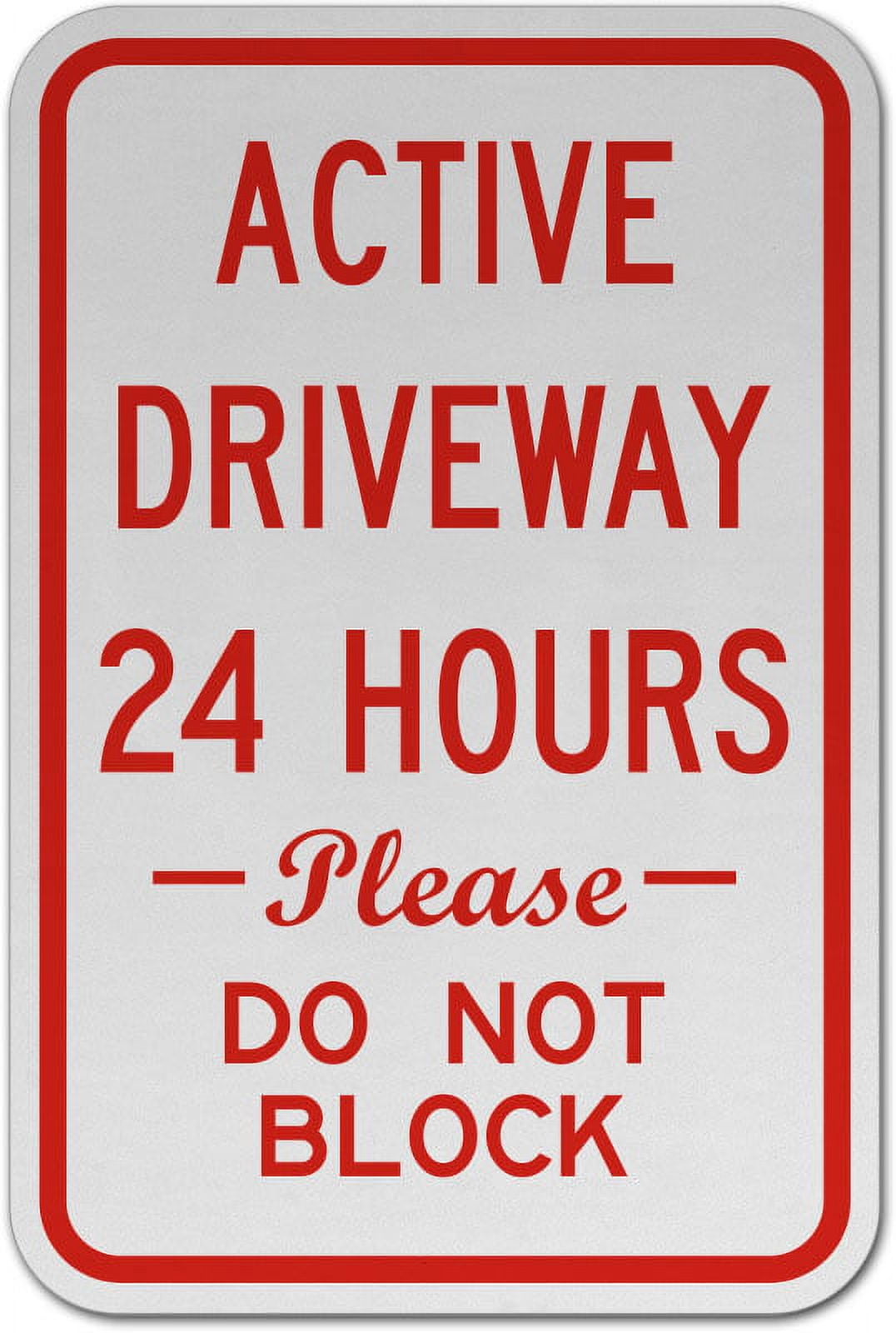 Vinyl Stickers - Active Driveway 24 Hours Sign C2 - Safety and Warning ...