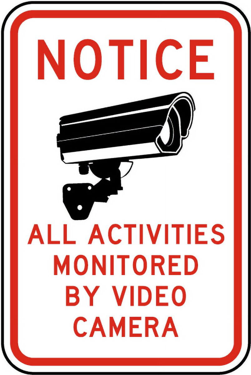Vinyl Stickers - Activities Monitored by Camera Sign - Safety and ...