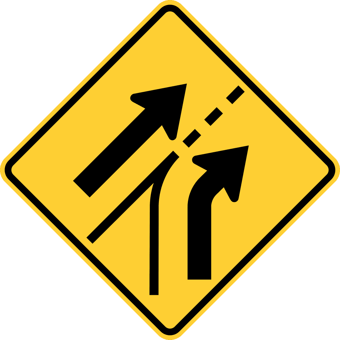 Vinyl Stickers - Added Lane (from Entering Roadway) - Safety and ...