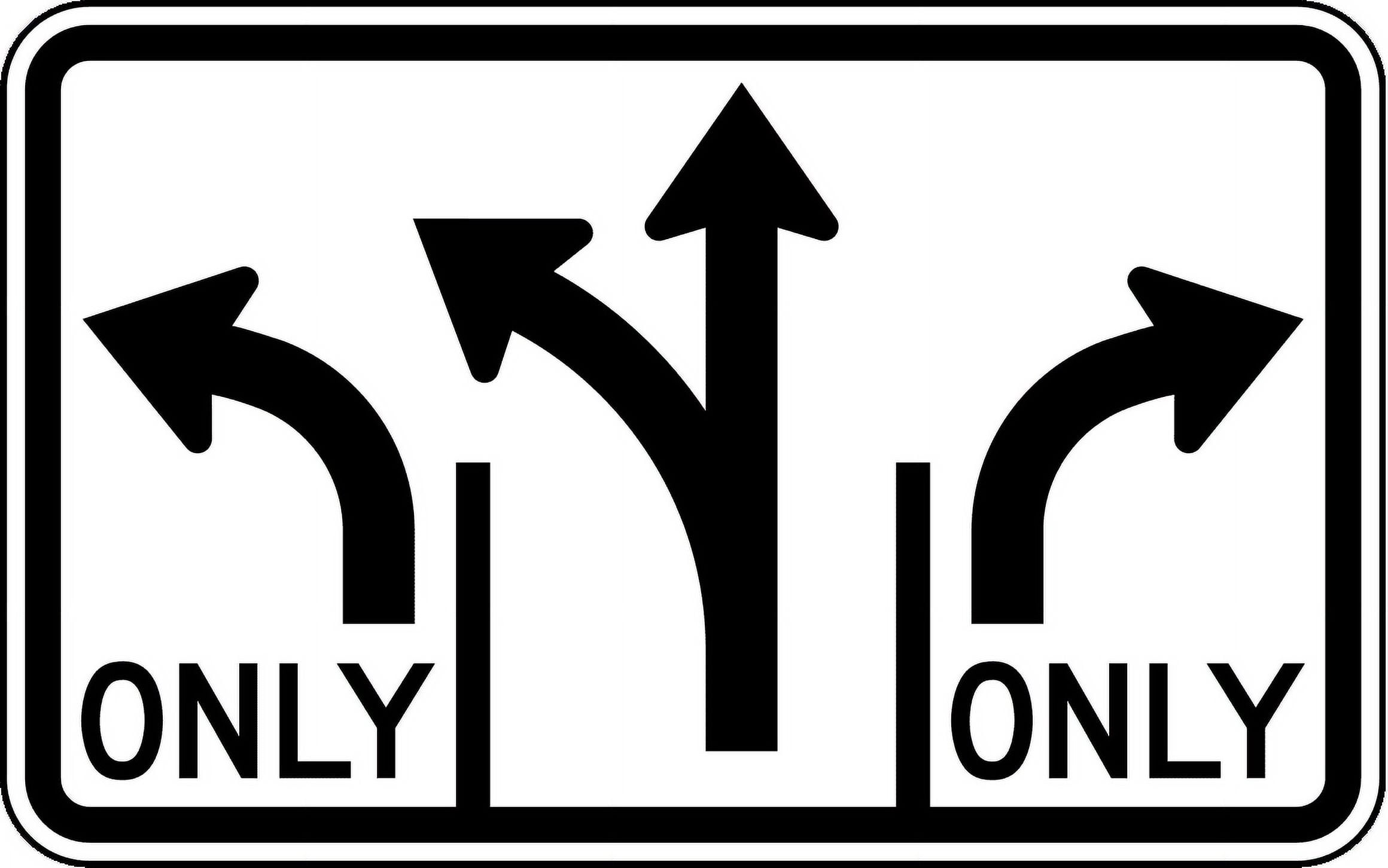 Vinyl Stickers - Advanced Intersection Lane Control Sign - Safety and ...