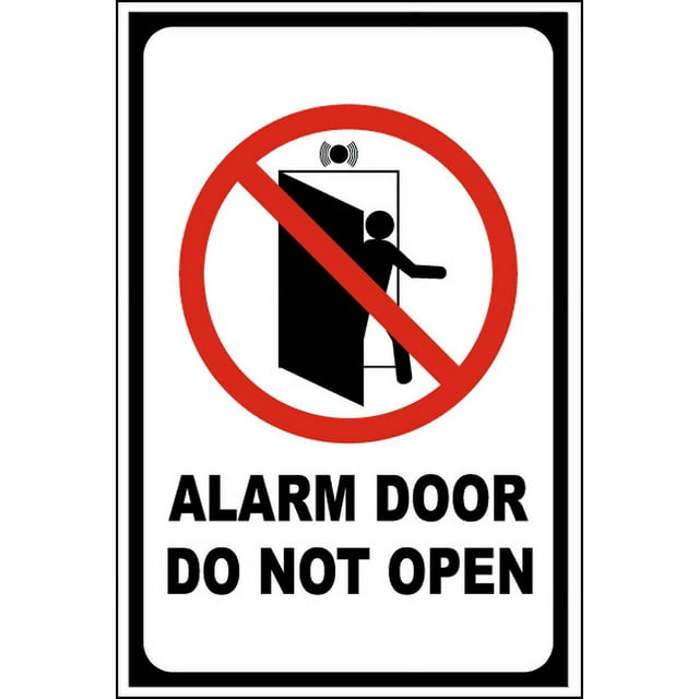 Vinyl Stickers - Alarm Door Do Not Open Sign - Safety and Warning ...