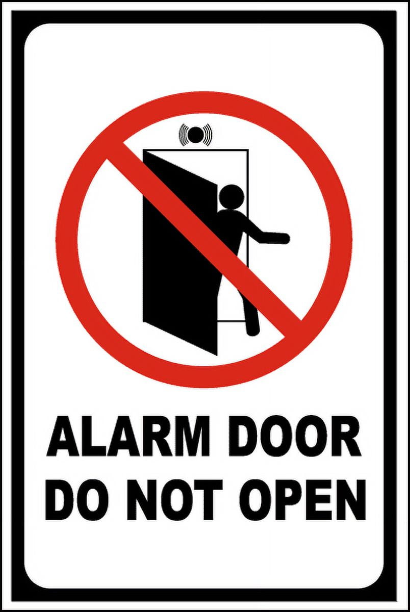 Vinyl Stickers - Alarm Door Do Not Open Sign - Safety and Warning ...