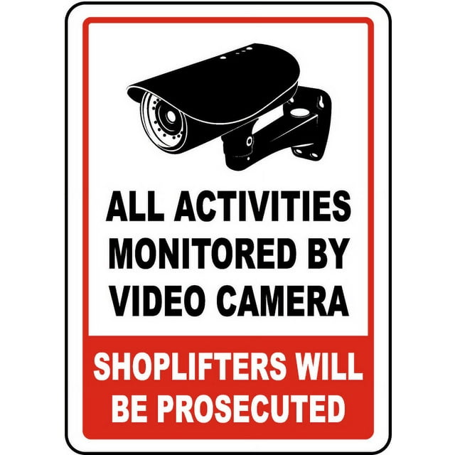 Vinyl Stickers - All Activities Monitored Sign - Safety and Warning ...