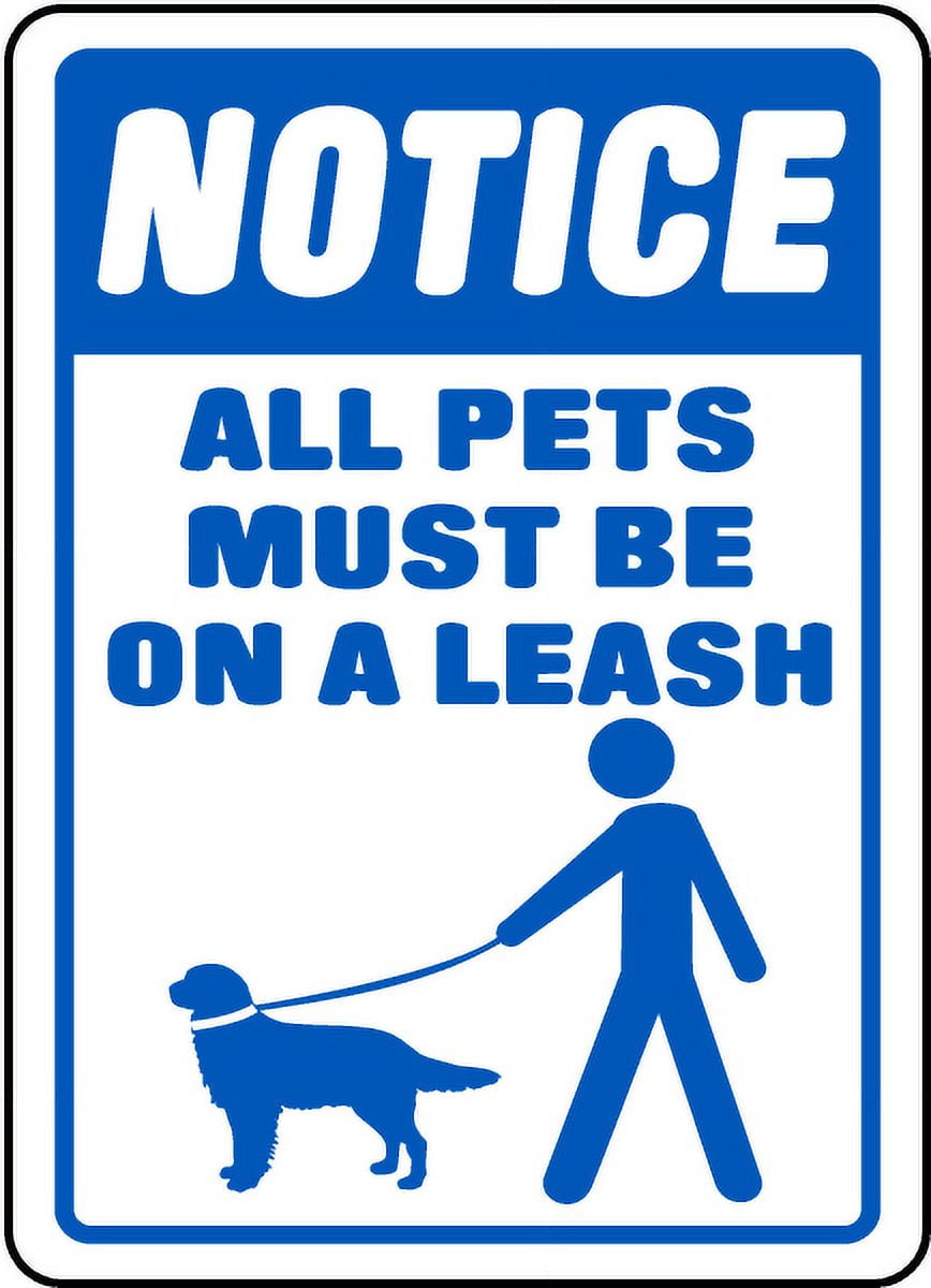 Vinyl Stickers - All Pets Must Be on A Leash Sign - Safety and Warning ...