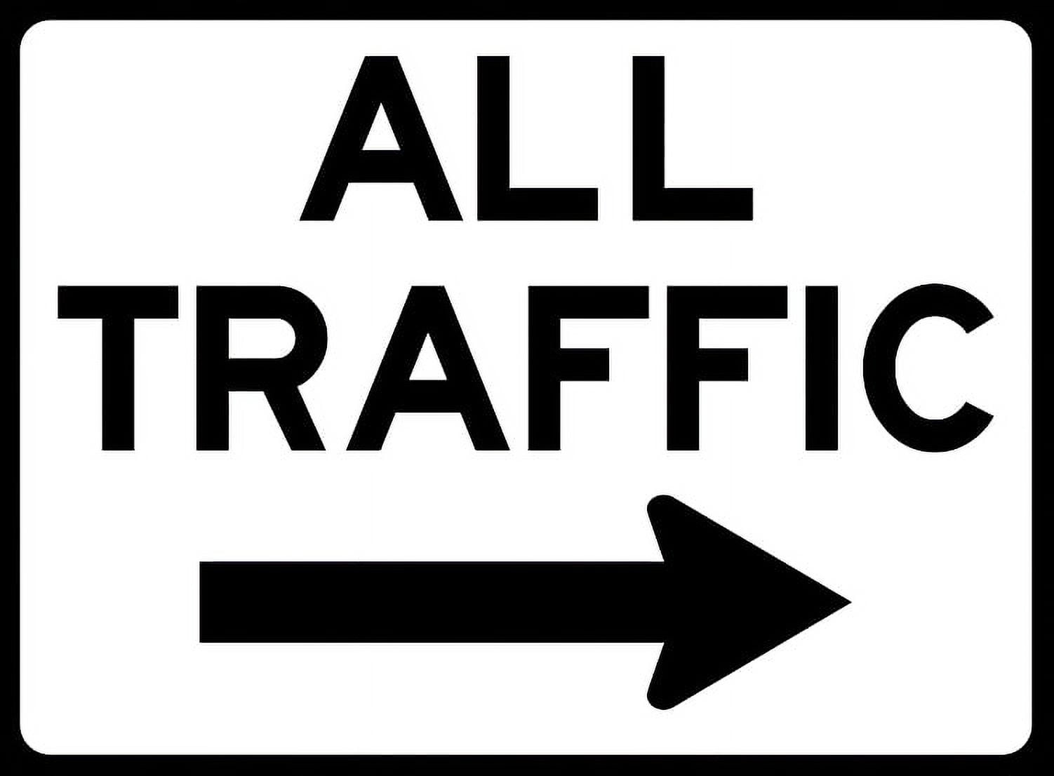 Vinyl Stickers - All Traffic (Right Arrow) Sign - Safety and Warning ...