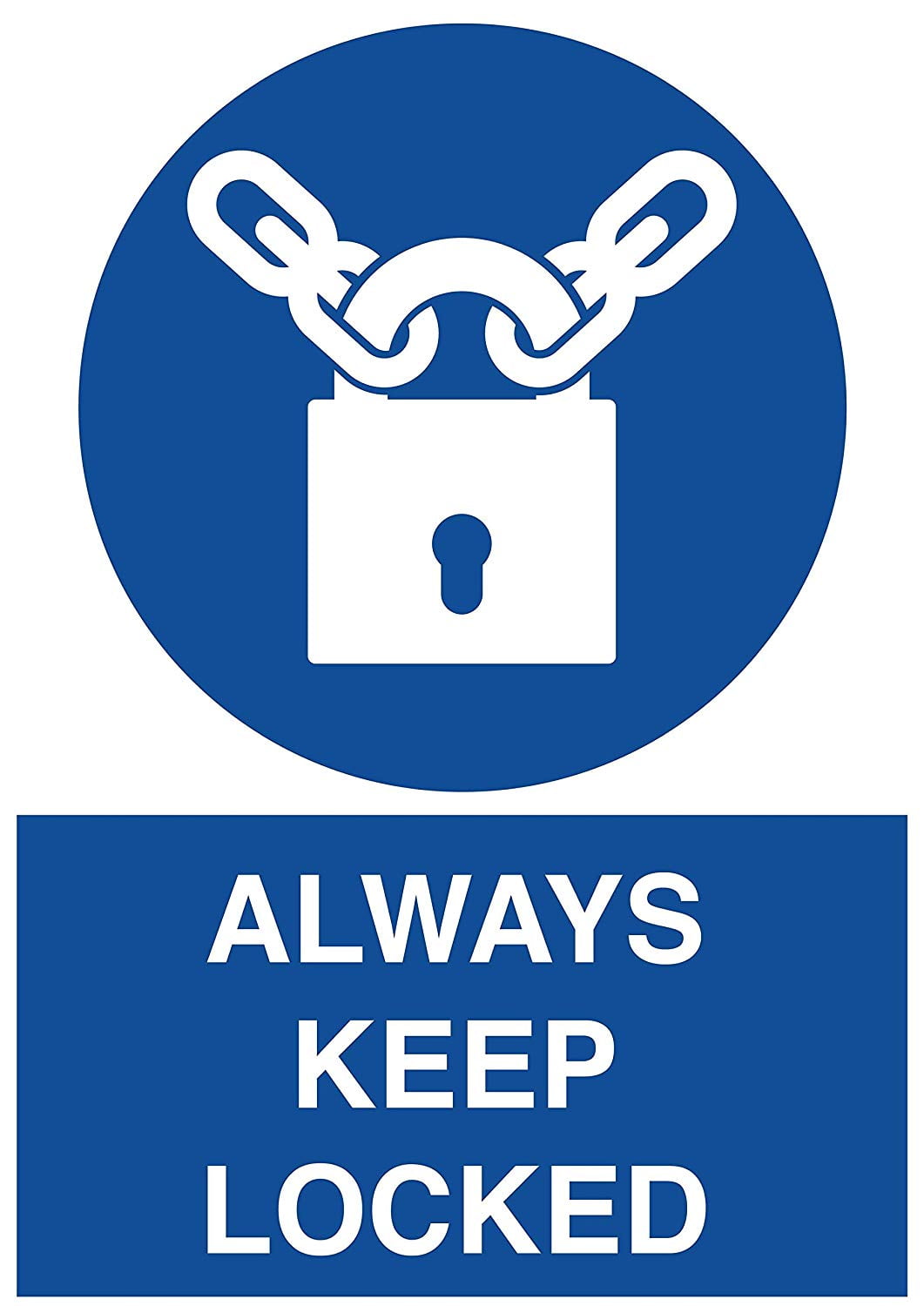 Vinyl Stickers - Always Keep Locked Sign - Safety and Warning Warehouse ...