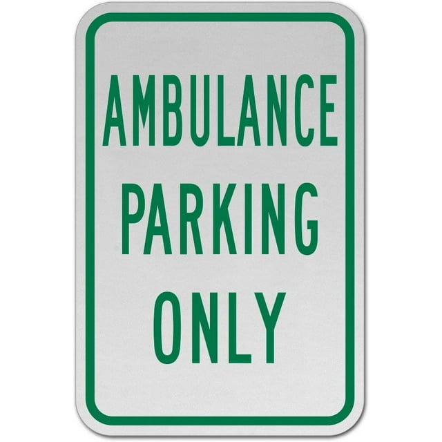 Vinyl Stickers - Ambulance Parking Only Sign - Safety and Warning ...