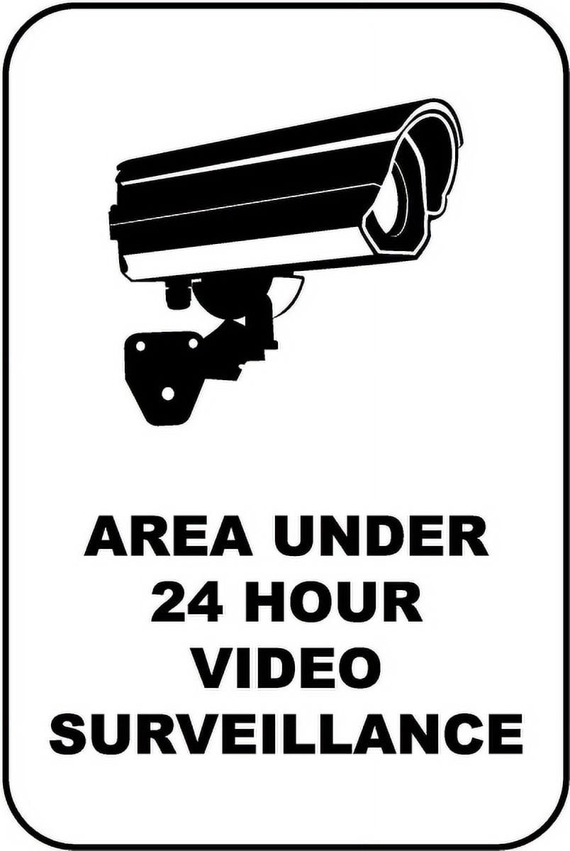 Vinyl Stickers - Area Under 24 Hour Surveillance Sign - Safety and ...