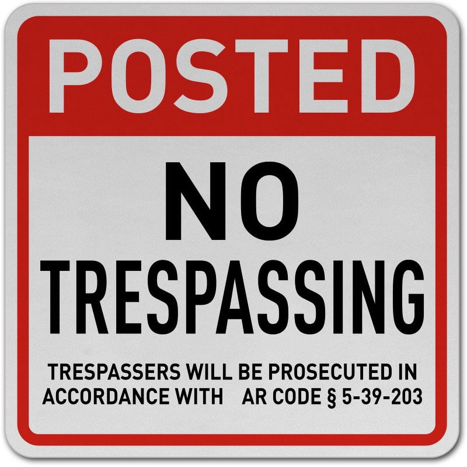 Vinyl Stickers - Arkansas Posted No Trespassing Sign - Safety and ...