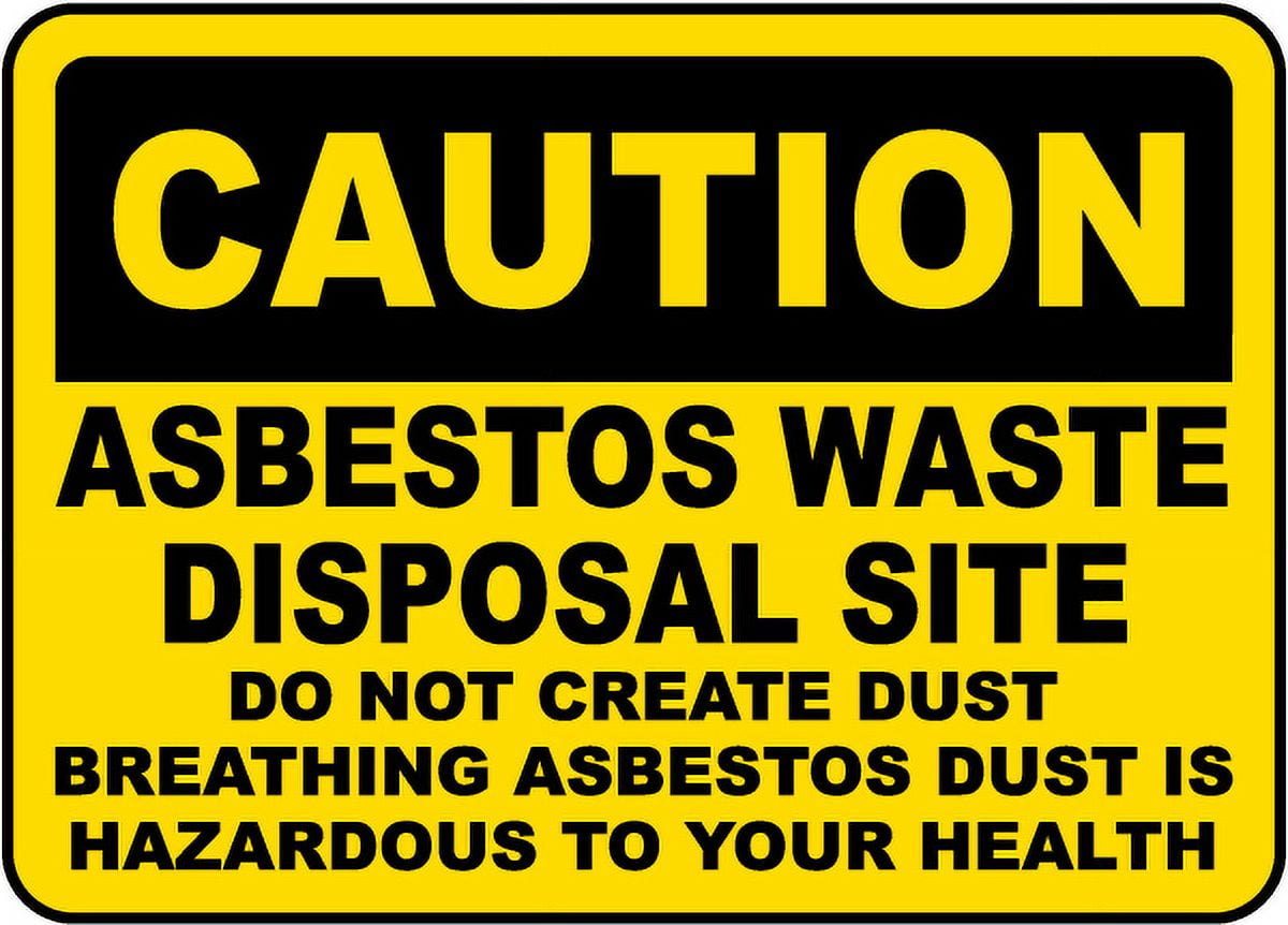 Vinyl Stickers - Asbestos Waste Disposal Site Sign 1-Safety and Warning ...