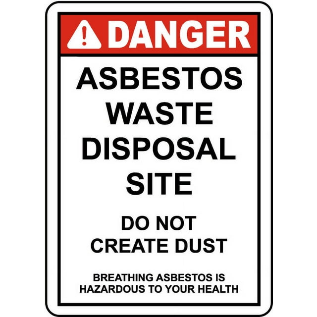 Vinyl Stickers - Asbestos Waste Disposal Site Sign - Safety and Warning ...
