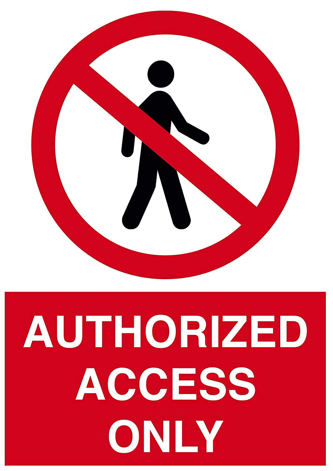 Vinyl Stickers - Authorized Access Only Sign - Safety and Warning ...