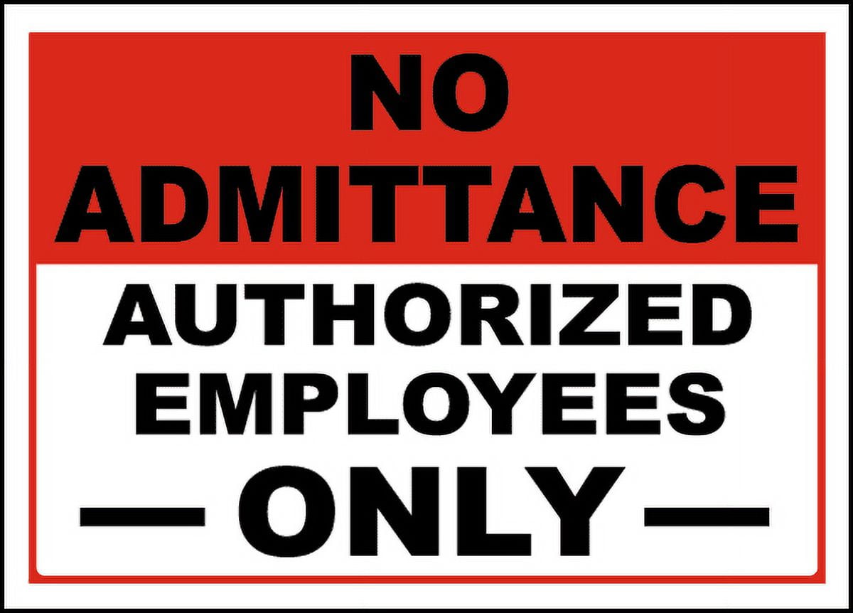 Vinyl Stickers - Authorized Employees Only Sign - Safety and Warning ...