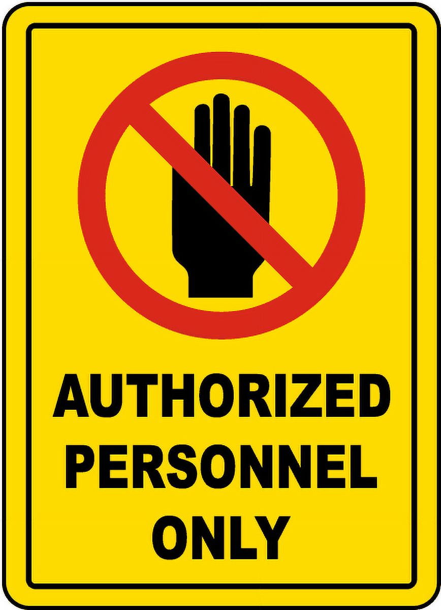 Vinyl Stickers - Authorized Personnel Floor Sign E5 - Safety and ...