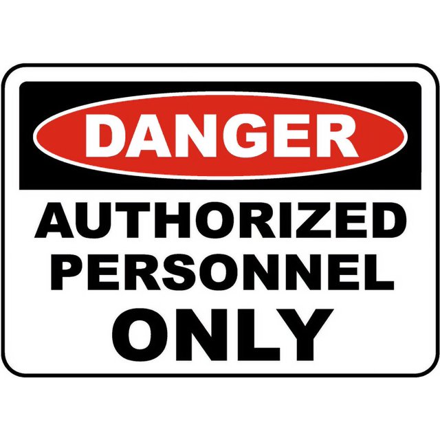 Vinyl Stickers - Authorized Personnel Only Sign 12 - Safety and Warning ...